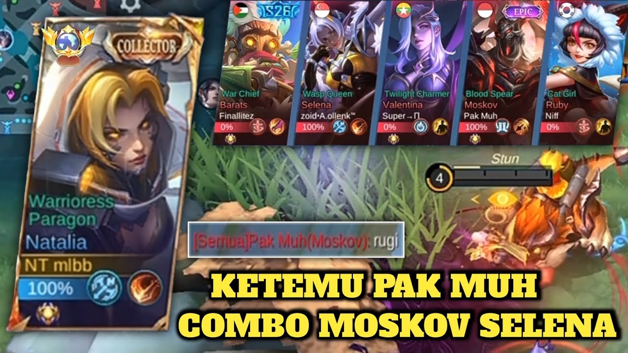 SERUNYA KETEMU PAK MUH COMBO MOSKOV SELENA 😱 NATALIA GAMEPLAY 2024 | MLBB - YouTube