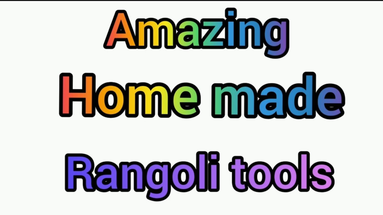 Amazing home made rangoli tools|Homemade rangoli tools. - YouTube