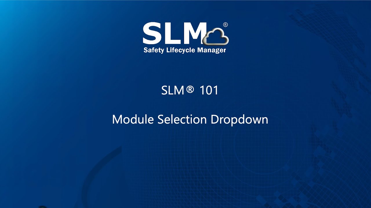 SLM-101 Module Selection - YouTube