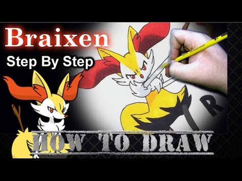 How To Draw Braixen Step By Step - YouTube