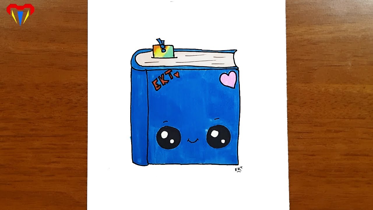 HOW TO DRAW CUTE BOOK, EASY DRAWING, STEP BY STEP, - YouTube