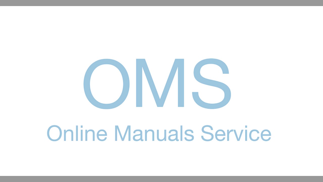 Online Manuals Service (OMS) User Tutorial - YouTube