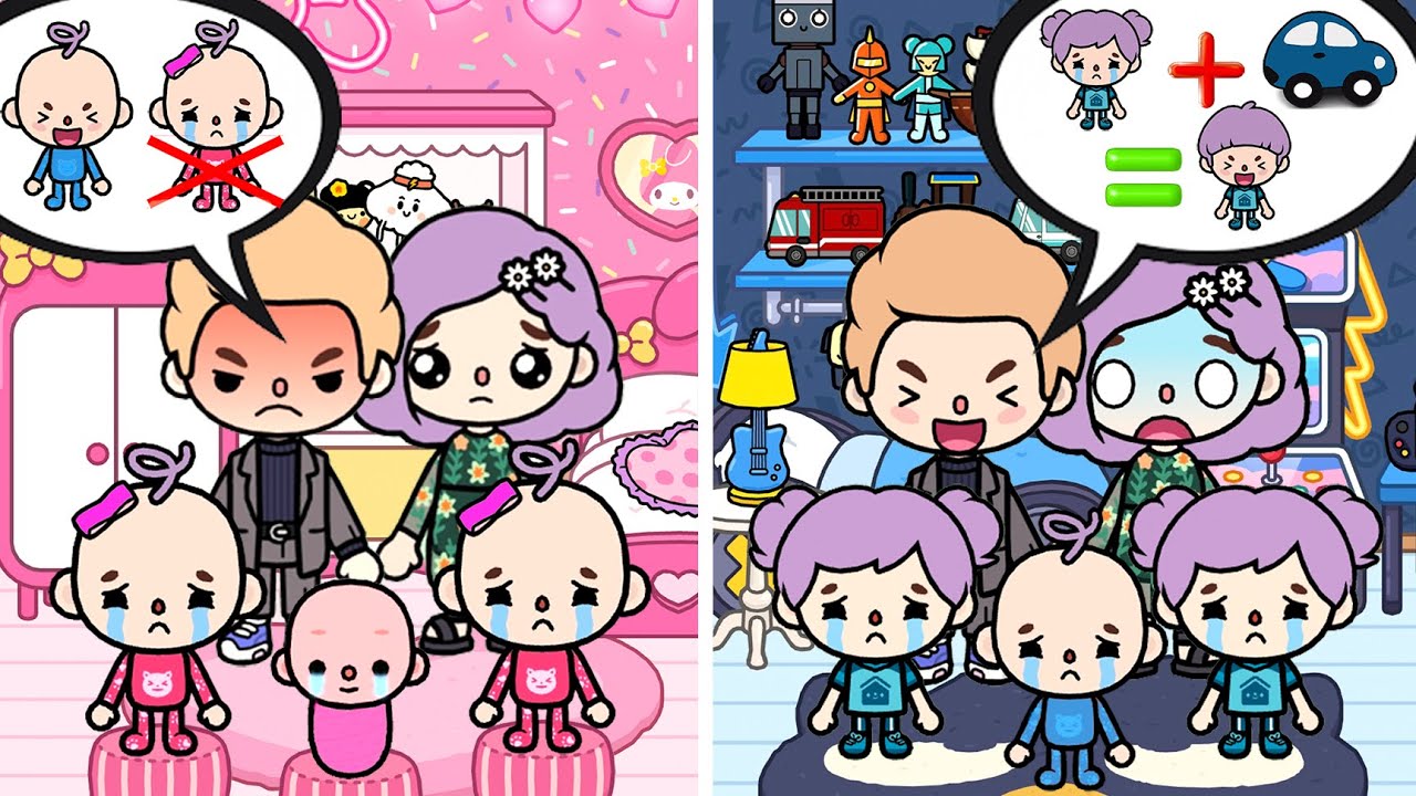 Dad Wants A Son But Mom Gave Birth To Three Daughters | Toca Life Story ...