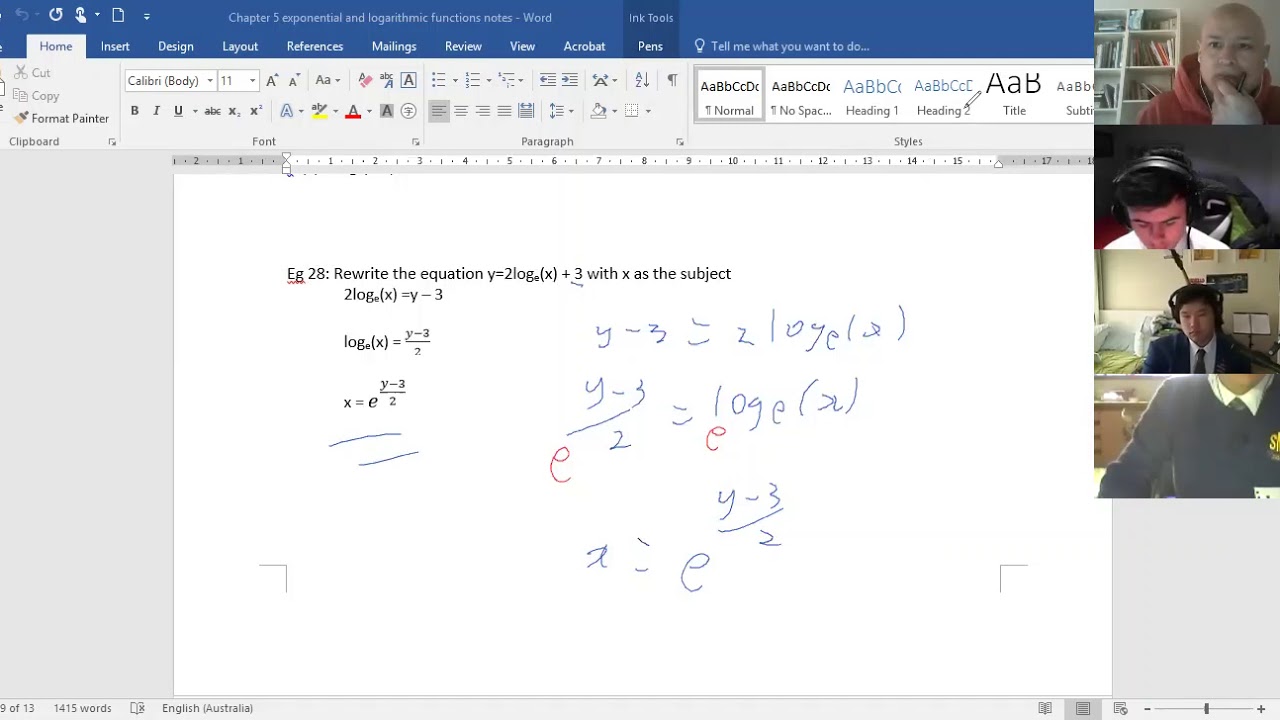 Inverses Of Exponential And Logarithms Youtube