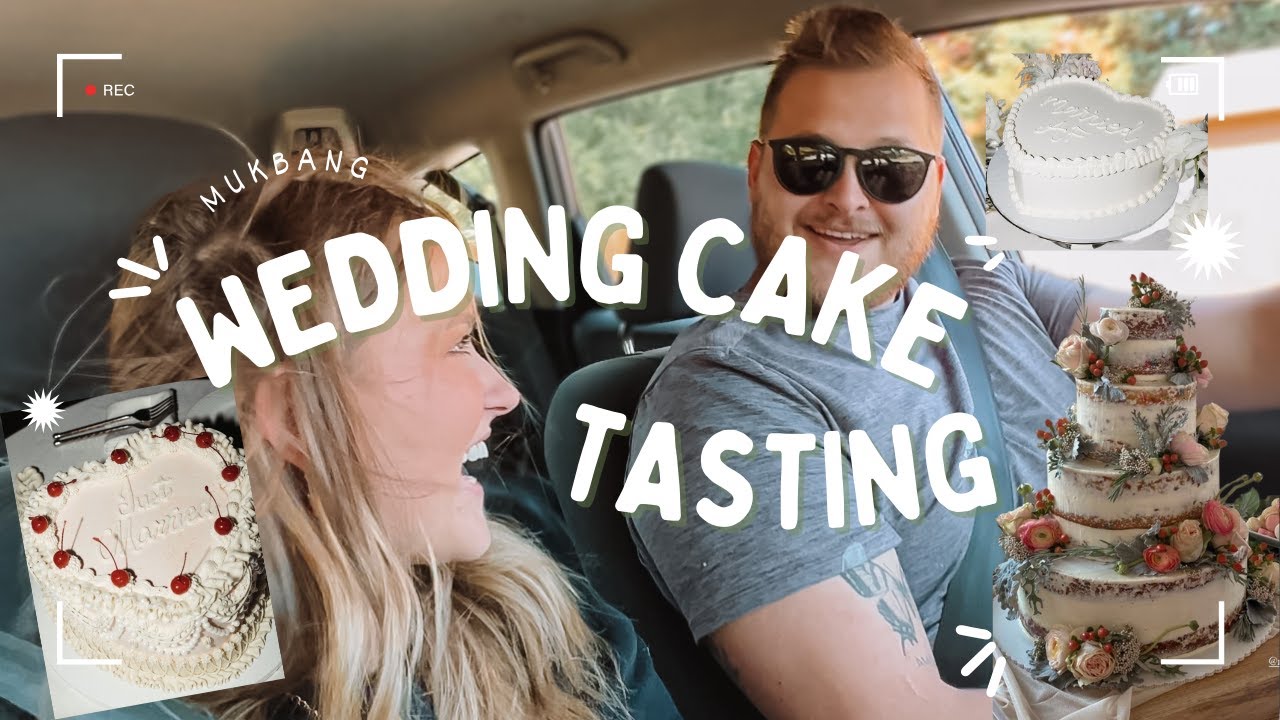 WEDDING CAKE TASTING MUKBANG - YouTube