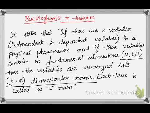 Buckingham pi method - YouTube