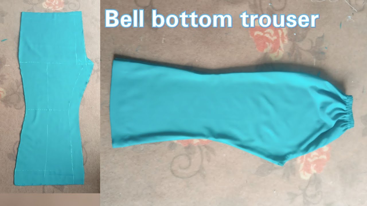 Bell bottom trouser cutting and stitching|bell bottom pants | - YouTube