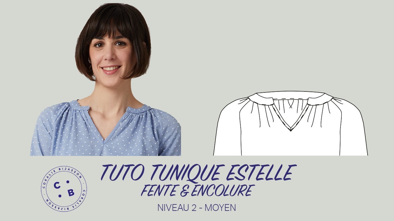 Estelle, le tuto du patron de couture de la tunique Estelle : la fente ...
