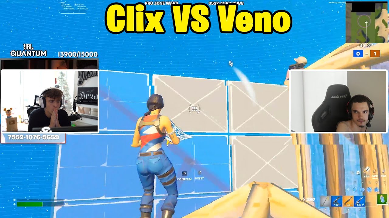 Clix VS Veno 1v1 TOXIC Fights! - YouTube