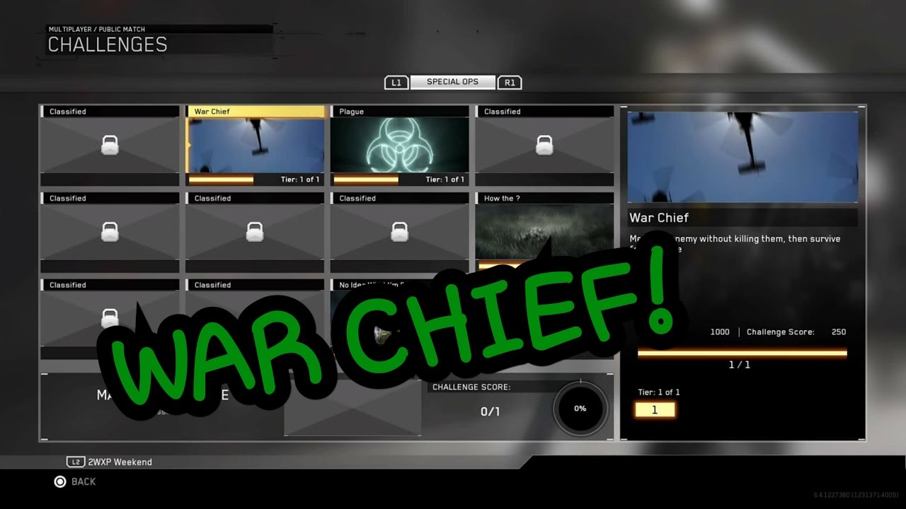 War Chief Special Ops Challenge Completion by Panda825 - YouTube
