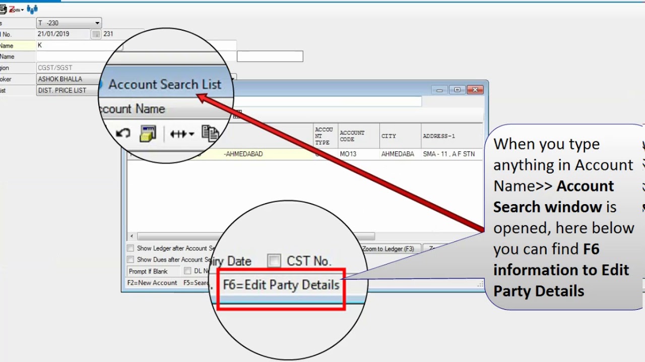 Press F6 to Add Email Address in Account Search - YouTube