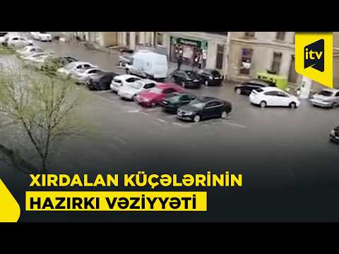 Xırdalan küçələrindəki gölməçələr