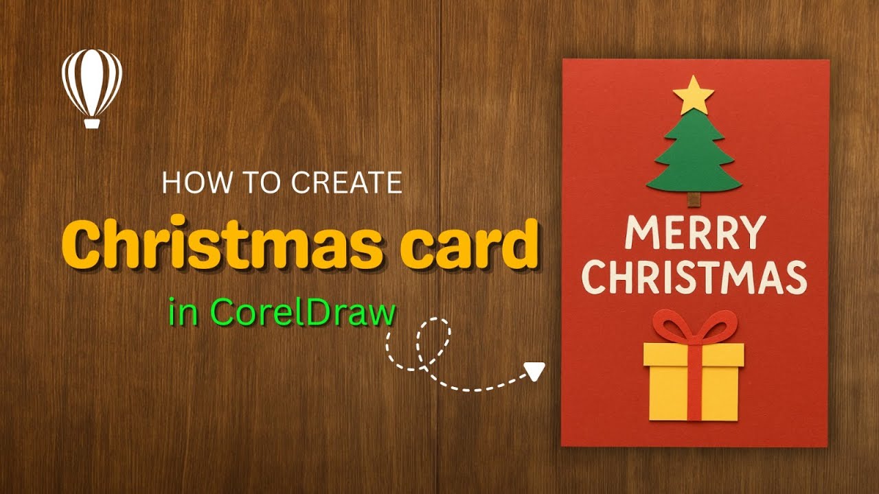 How to Create a Christmas Greeting Card in CorelDRAW | Merry Christmas ...