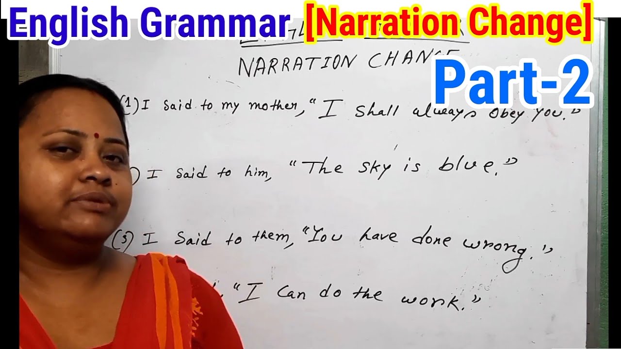 Narration change practice set || Part-2 || English Grammar || - YouTube