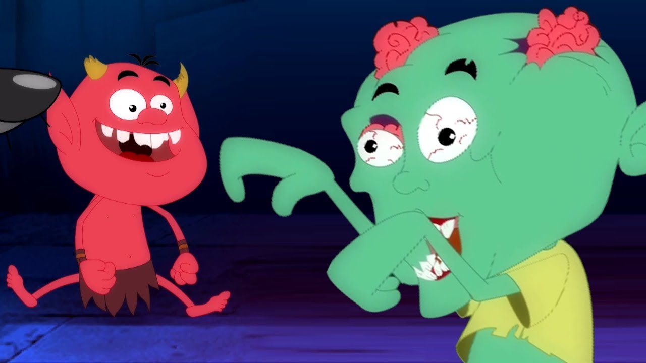 Ein Zittle Zombie Furchtsame reime Kinder Lieder Scary Rhymes Songs for ...