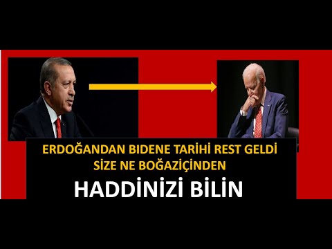 ERDOĞANDAN BIDENE UYARI HADDİNİZİ BİLİN