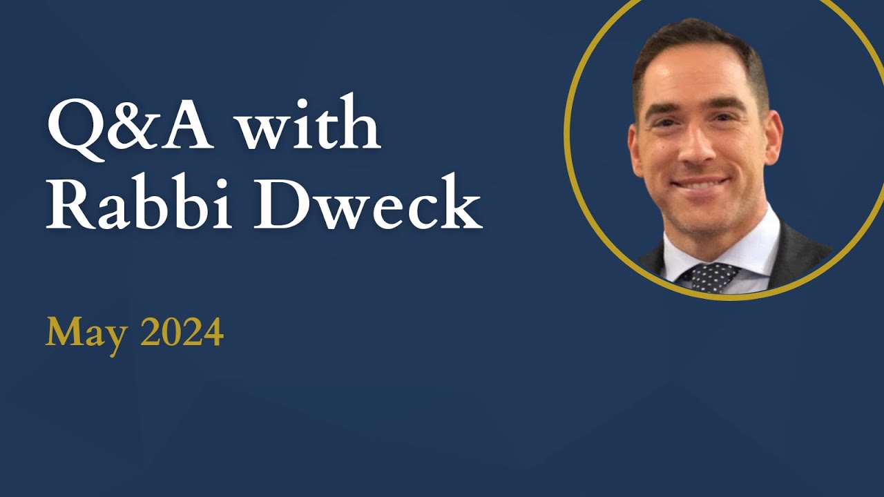 Q&A with Rabbi Dweck - Eurovision, Prayer, Learning with Haredi Friends ...