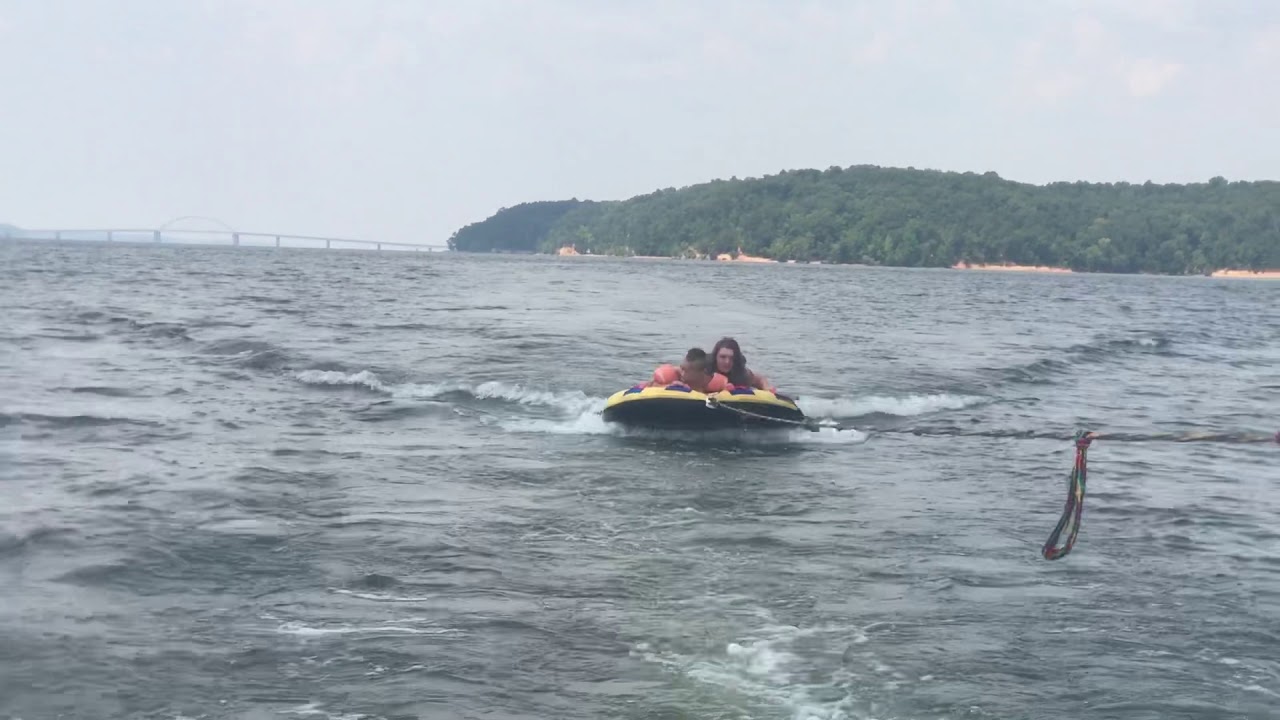 Kaylee & Sawyer Ride Raft July 24, 2018 Ky Lake - YouTube