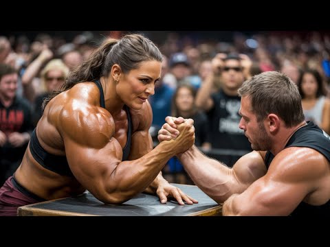 FBB AI Giantess Growth Colossal Muscle Woman Wins Arm-Wrestling Prison ...