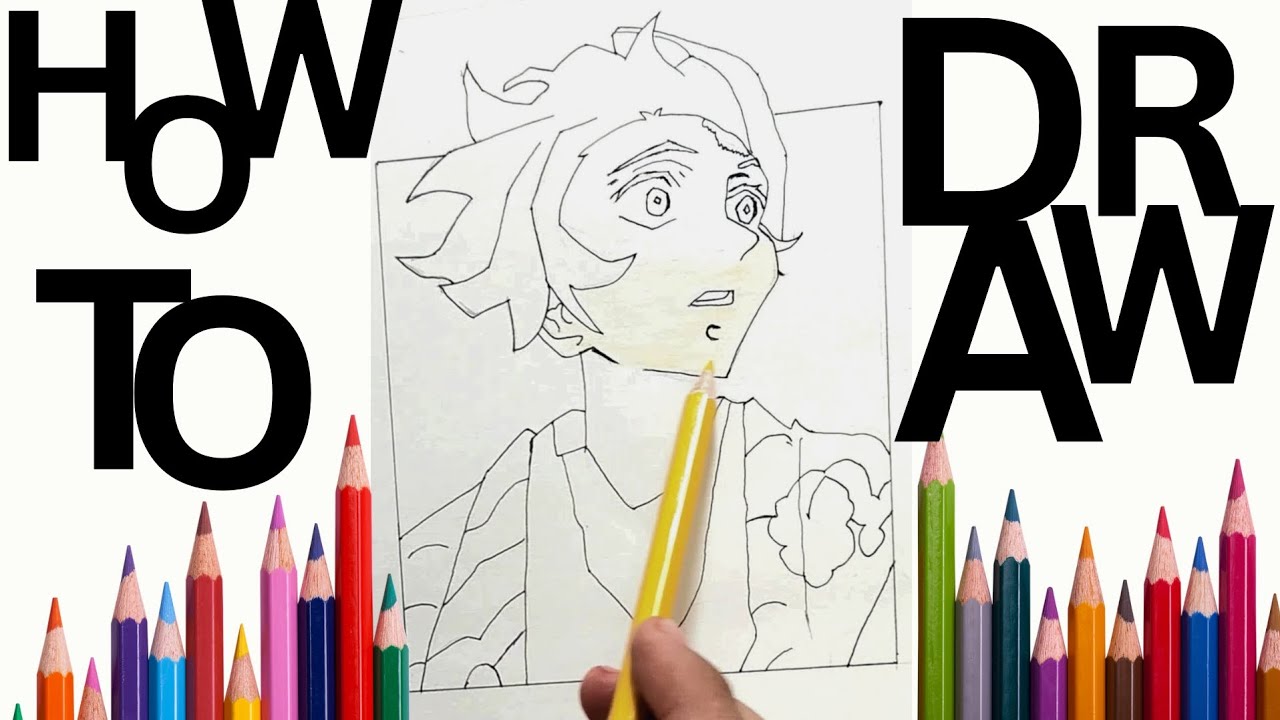 How to draw tanjiro kamado full tutorial |easy step by step | TANJIRO KAMADO drawing - YouTube