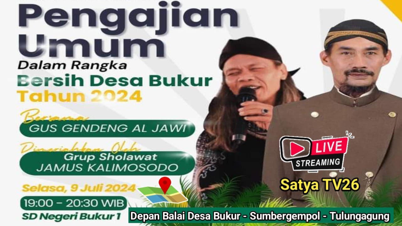 LIVE PENGAJIAN BERSAMA GUS GENDENG AL JAWI - BERSIH DESA BUKUR - DEPAN ...