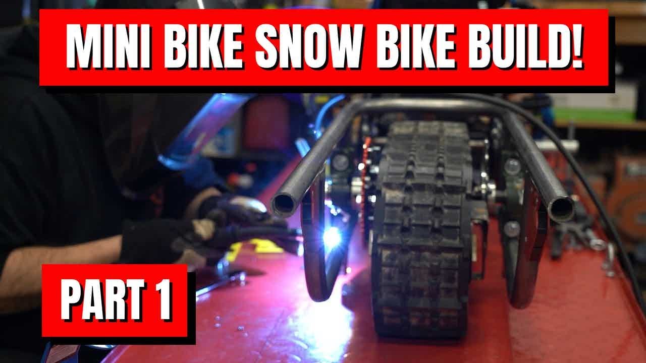 Mini Bike Snow Bike Build - Part 1 - Building the Rear Swing arm - YouTube