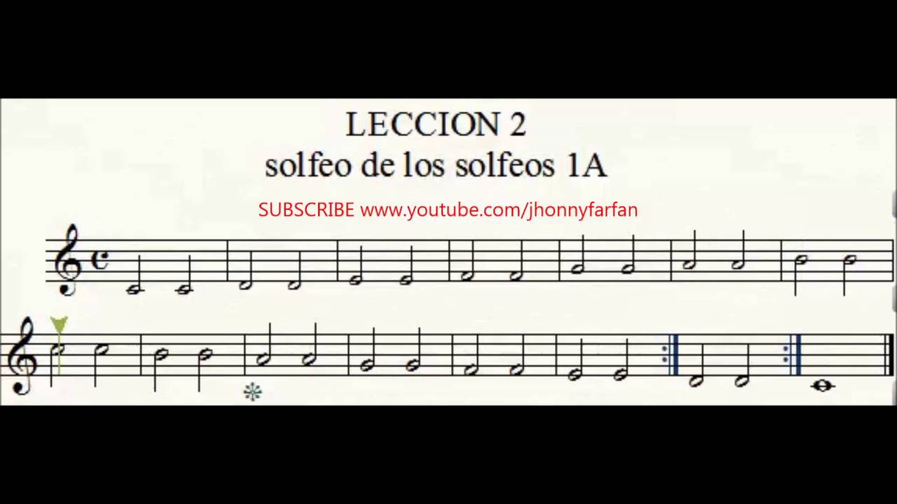 SOLFEO DE LOS SOLFEOS - LECCION 2 - YouTube