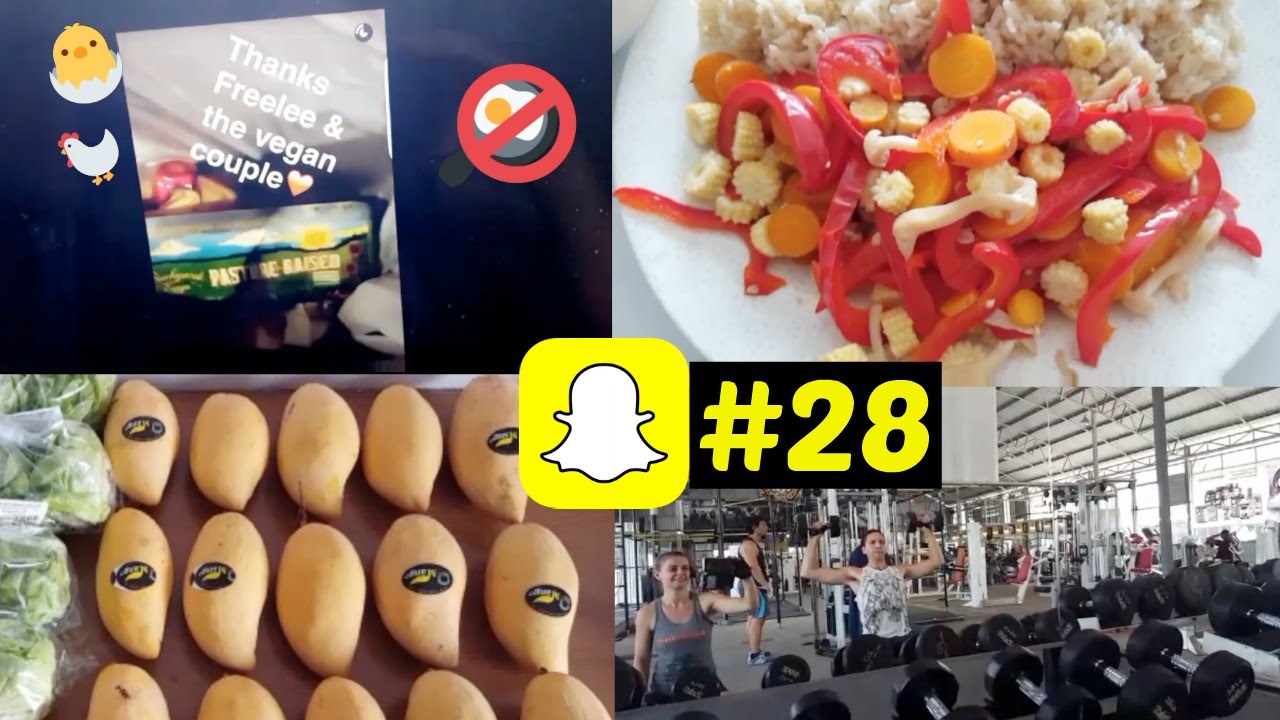 Snapchat Story Vlog #28 | Exercise & Food - YouTube