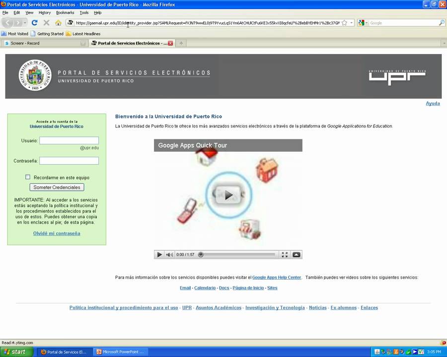 Vídeo 2: Cambio de contraseña Correo UPR - YouTube