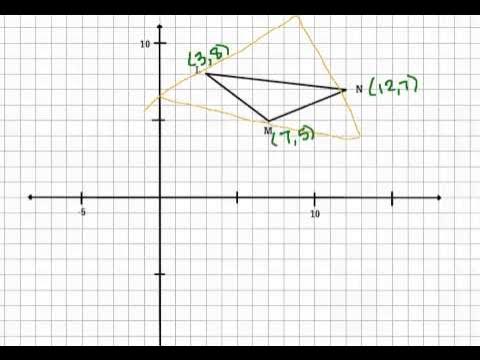 Given midpoints find the vertices (Midsegment Investigation) - YouTube