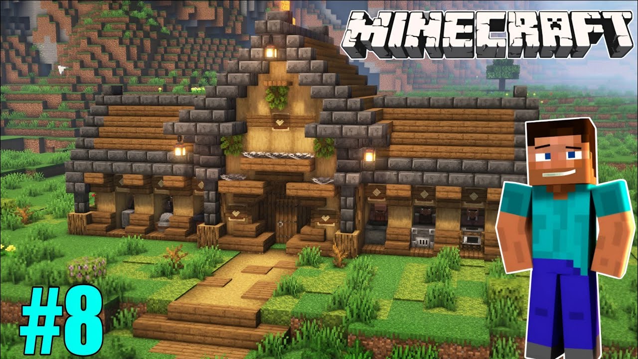 FINALLY I MADE VILLAGER HALL | MINECRAFT #8 - YouTube
