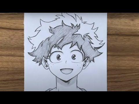 How to draw Izuku Midoriya step by step || Anime Pencil Drawing ...