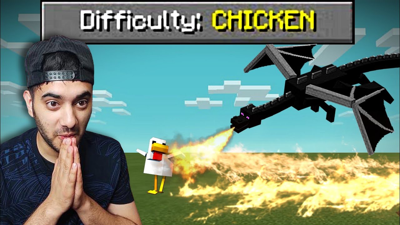 Beating Minecraft as a Chicken......[Very Tough] - YouTube