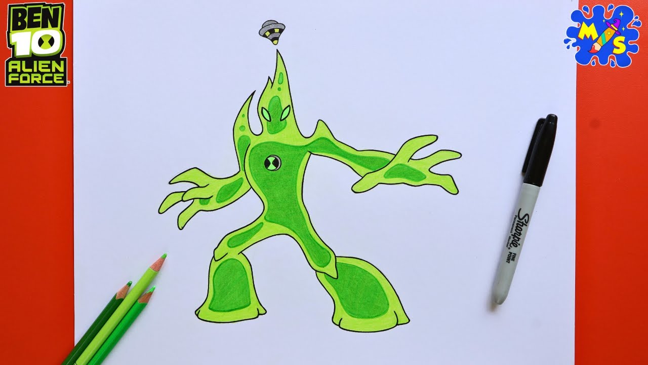 Ben 10 Drawing || How to Draw Goop from Ben 10 Alien Force Easy - YouTube