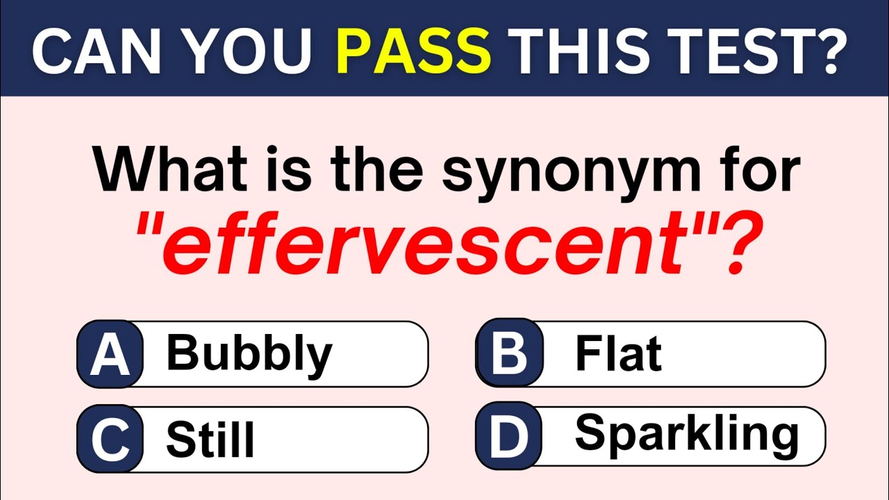 Synonyms: CAN YOU SCORE 20/20 IN THIS TEST? #challenge - YouTube
