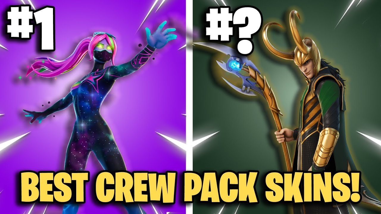 TOP 10 FORTNITE CREW PACK SKINS! (All Fortnite Crew Packs) - YouTube