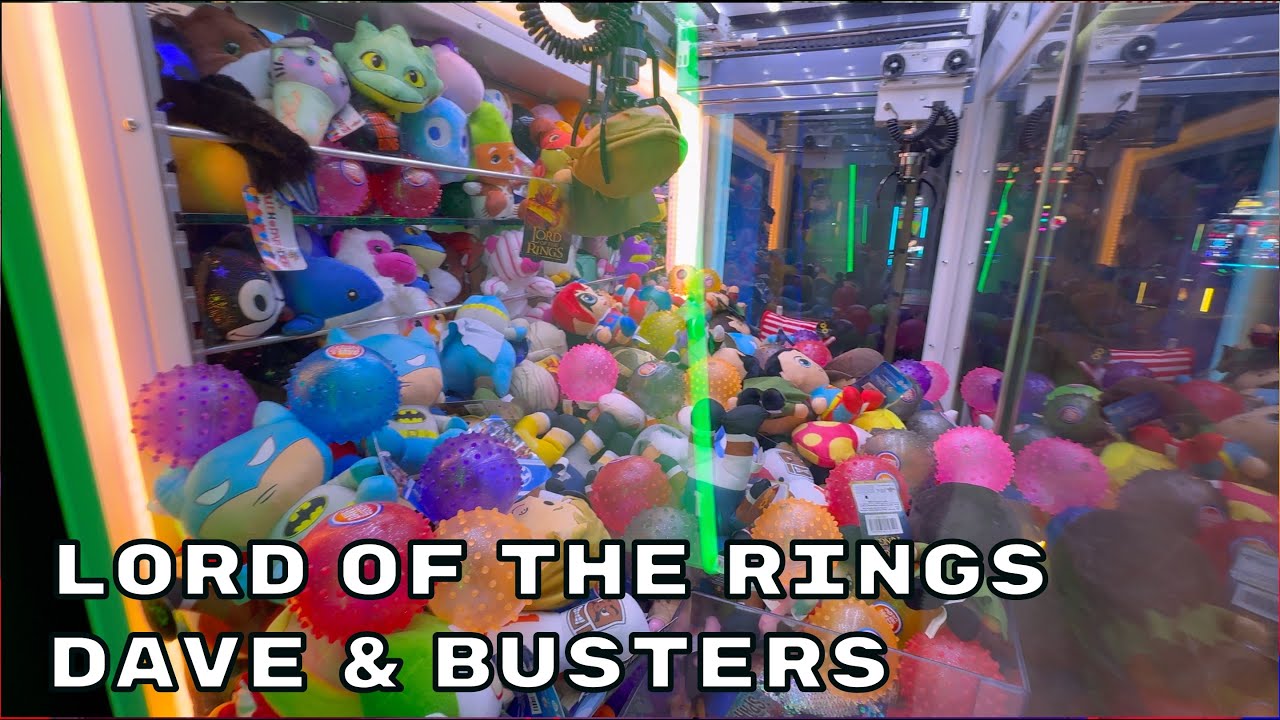 Lord of the Rings Dave & Busters Claw Machine Wins - YouTube