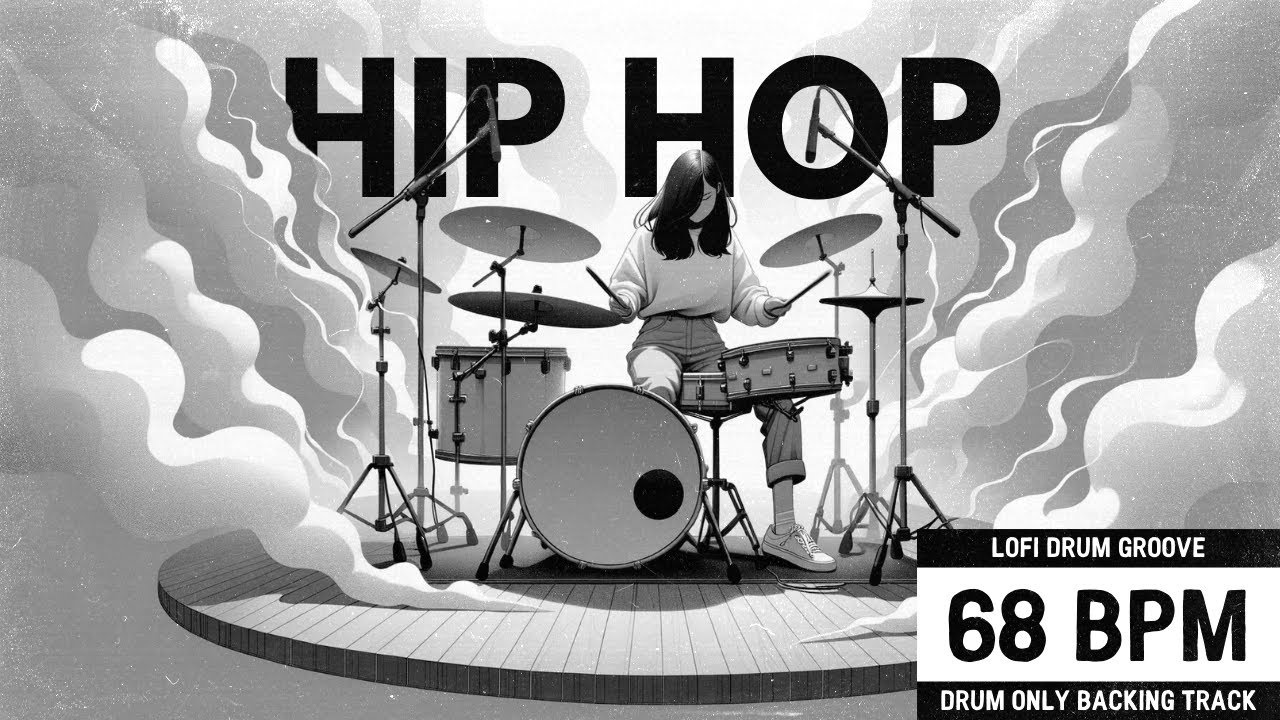 Lo-Fi Hip Hop Drum Groove | 68 BPM | Drum-Only Backing Track - YouTube