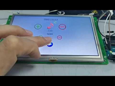 STONE STVC070WT-01 HMI Screen + Arduino + Musical Metronome - YouTube