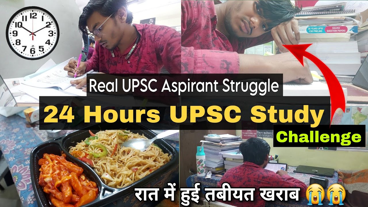 24 Hours Challenge*24 Hours UPSC Study Vlog Challenge*full day of upsc ...