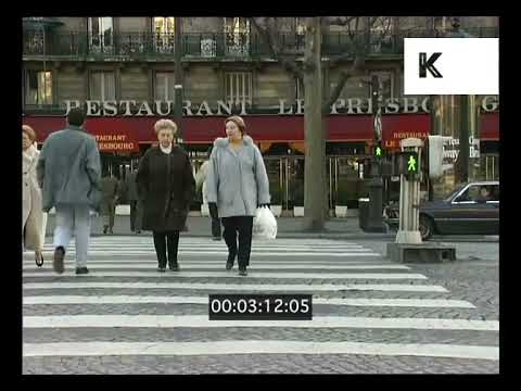 1999 Paris GVs, Bars and Restaurants, Street Scenes in Winter