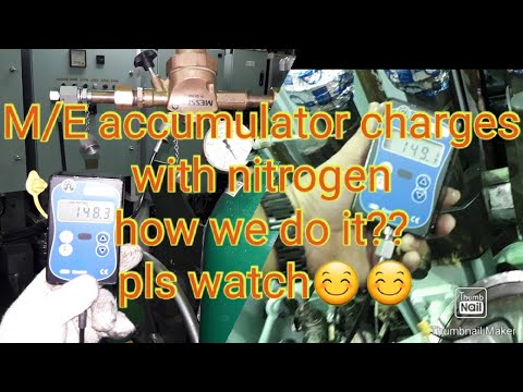main engine accumulator charges marine engineer works - YouTube