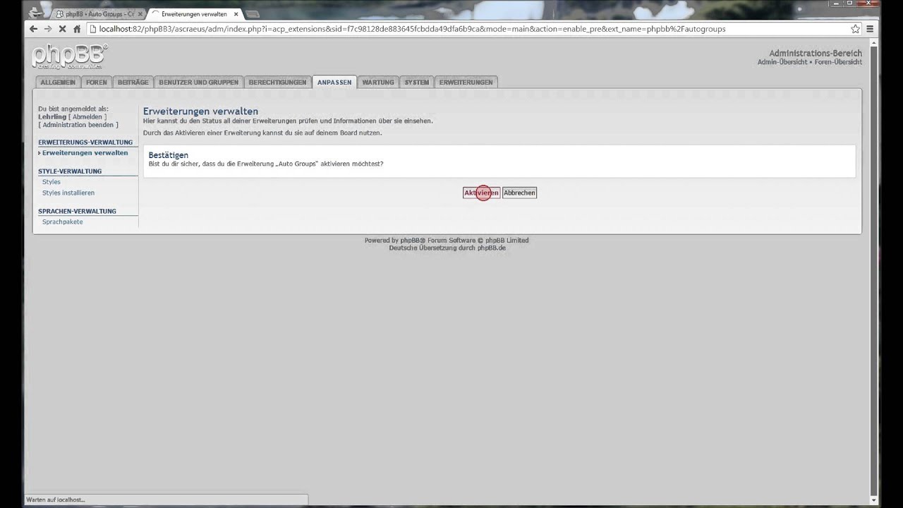 phpBB-Tutorial: die Erweiterung Auto Groups - YouTube