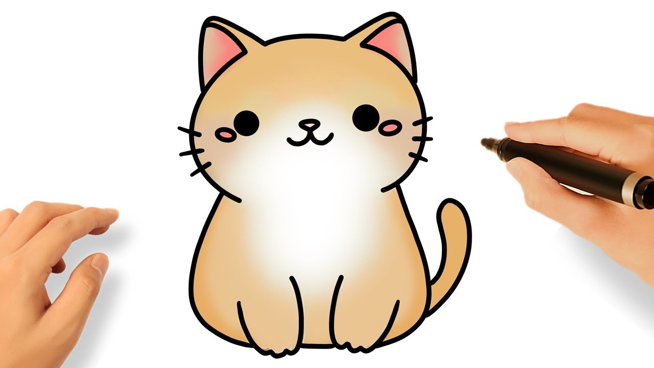 HOW TO DRAW A KITTY EASY STEP BY STEP 🐱 - YouTube