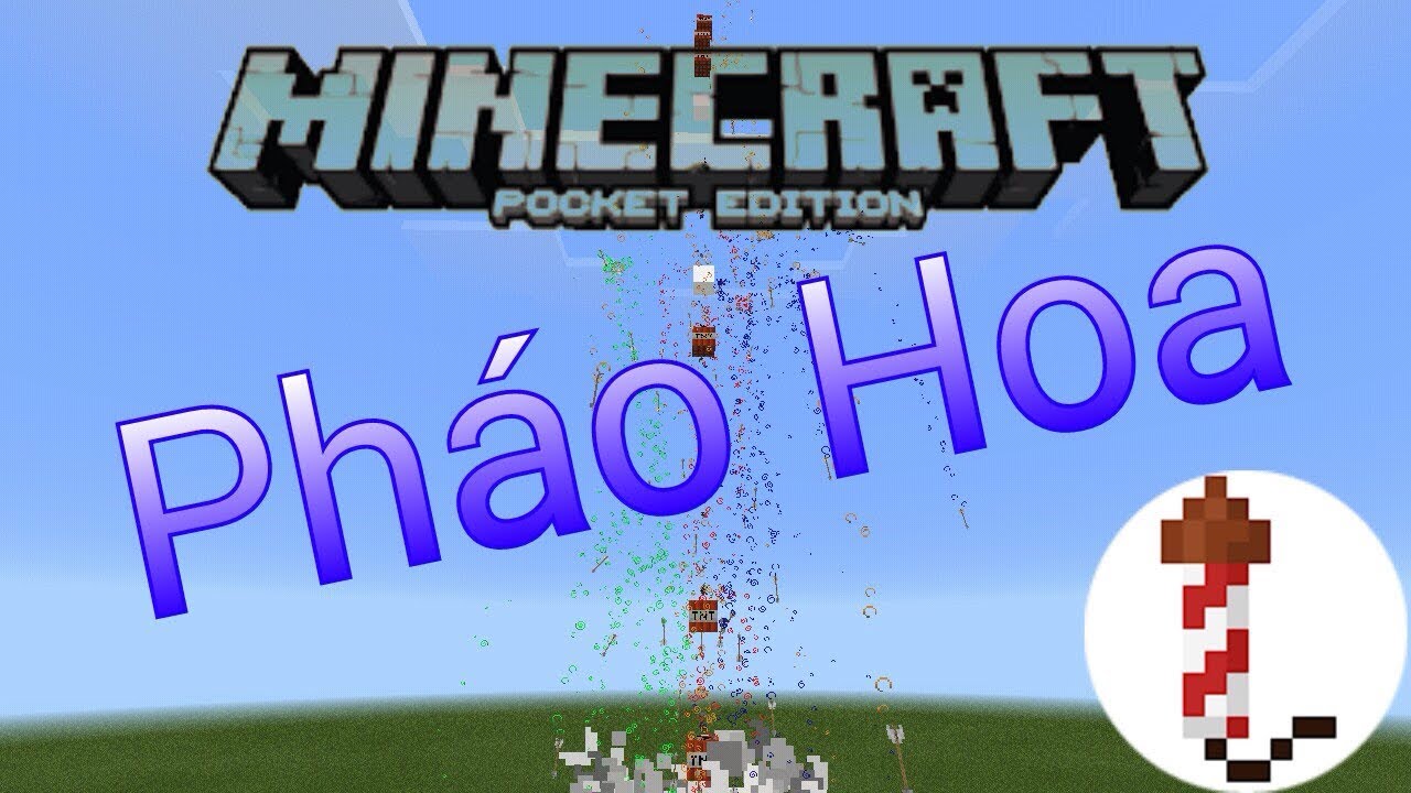 cách làm máy bắn pháo hoa trong minecraft pe - YouTube