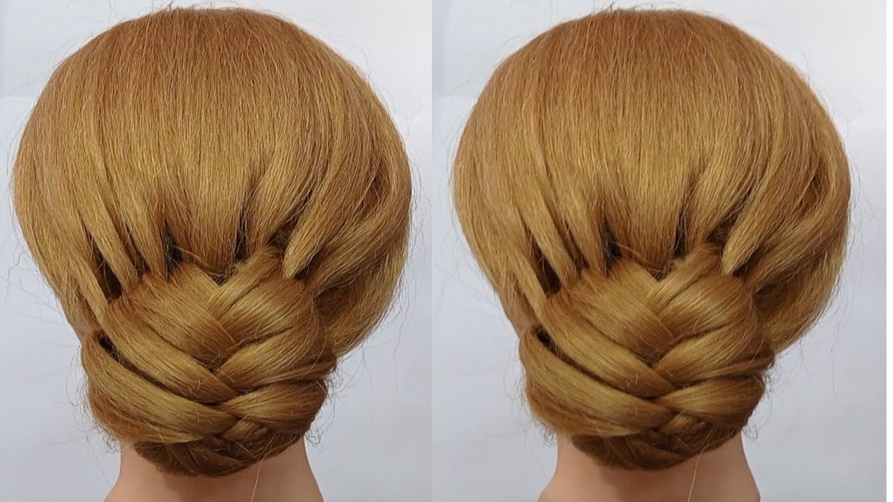 Fishtail bun for wedding | wedding updo hairstyle | bun for wedding - YouTube