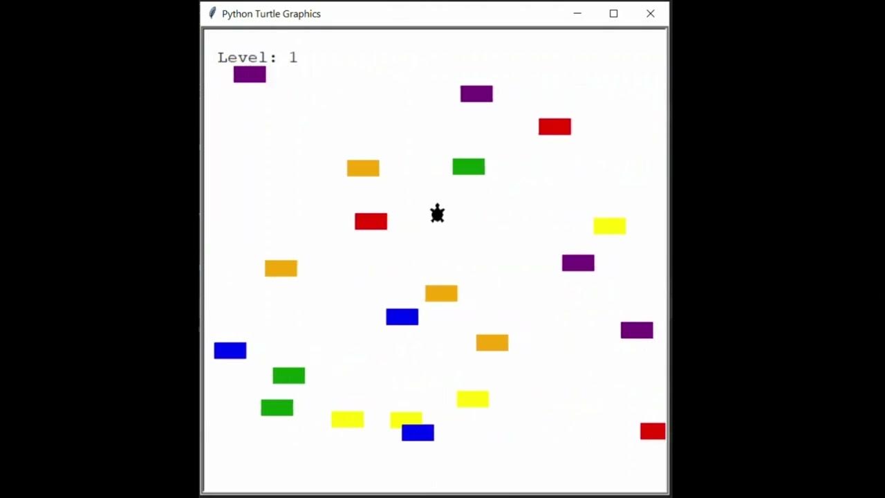 Turtle crossing game - Python - YouTube