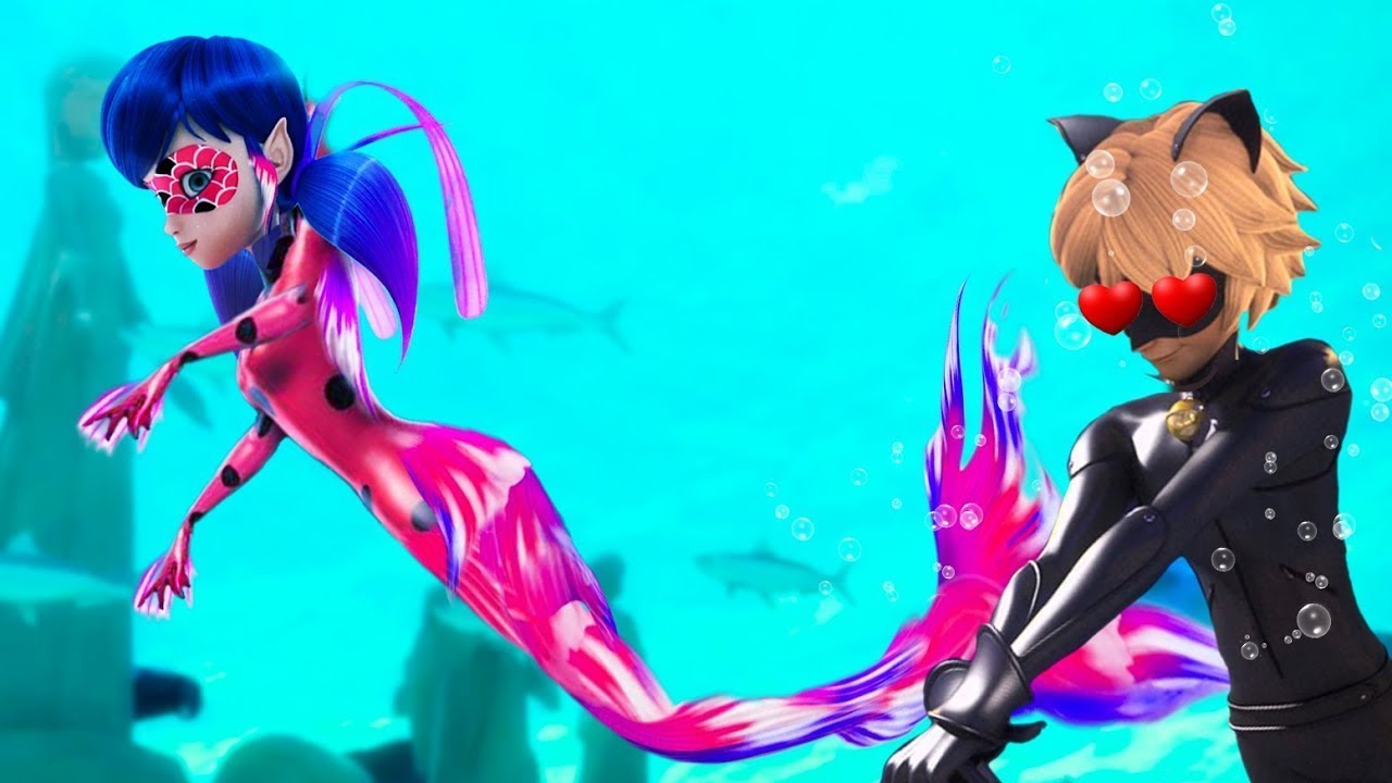 Ladybug Became a Mermaid! Ladybug and Super Cat! Funny Coloring ...