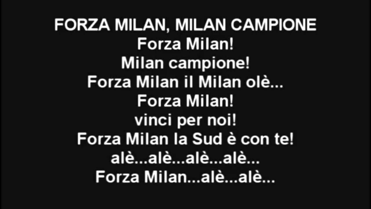 FORZA MILAN, MILAN CAMPIONE - YouTube