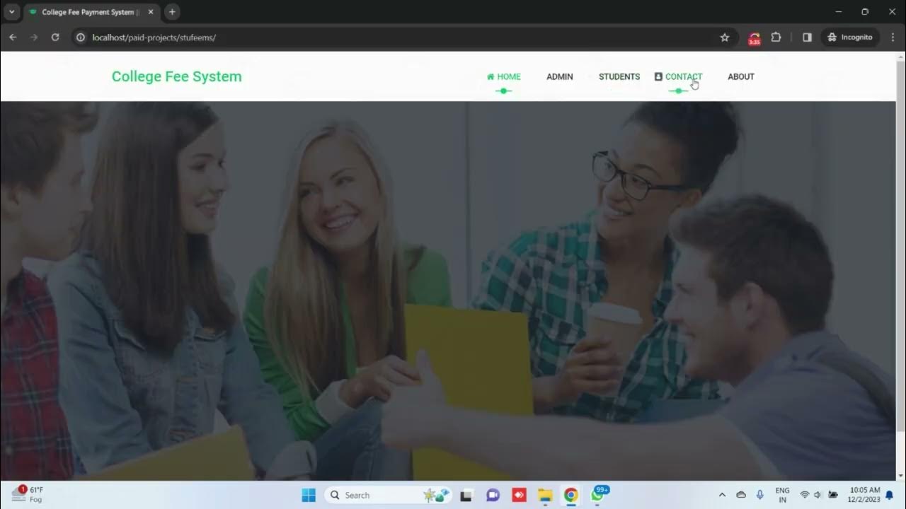 College Fee System using PHP and MySQL | PHPGurukul - YouTube